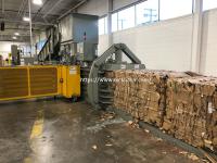 China Automatic strapping old paper baler cardboard scrap OCC carton paper board ctn baling press machine for sale