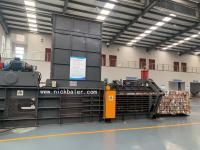China Plastic bottle horizontal baler manufacturer scrap paper waste paper household waste pressing machine baler for sale