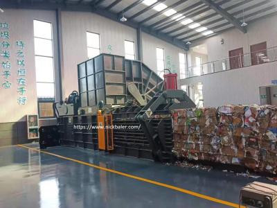 China Horizontal baler for scrap  cardboard press machine hydraulic press packing of waste paper scrap hardboard for sale