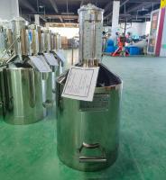 China 1000L Stainless Steel Movable With Rollers Measuring Can for Gas Station Industrial Liquid for sale