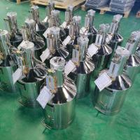 China 5 Liter Handheld Type Stainless Steel Narrow Mouth Measuring Tank for Gas Station for sale