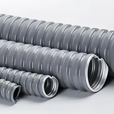 China Liquid Type Flexible Metal Conduit Strong Tensile Strength In Black Grey White For Versatile Wiring Solutions for sale