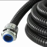 China Abrasion Resistant Pvc Coated Metal Conduit Chemical Resistant Construction Corrugated PVC Hose for sale