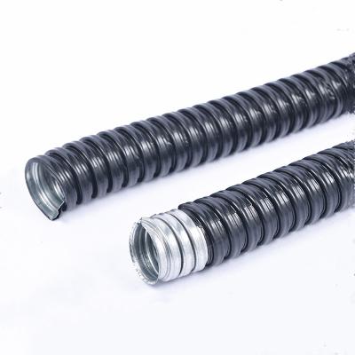 China Water Resistant PVC Coated Flexible Hose with PVC Coating Material in Black for sale