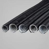 China 150PSI Pressure Rating PVC Coated Flexible Hose for Black Air Chemical Transfer and Cable Protection for sale