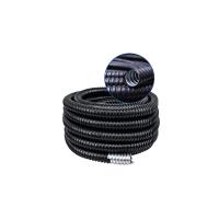 China UV Resistant Black Plastic Coated Metal Hose For Durable Pvc Coated Steel Conduit for sale