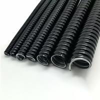 China Black PVC Coated Flexible Hose For Abrasion Resistance In Industrial Environments for sale
