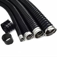 China Flexible And Durable Coated Pvc Corrugated Flexible Pipe 50 Feet Length For Industrial for sale