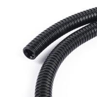 China Black Plastic Coated Flexible Hose For Corrosive Environments Pvc Coated Metal Conduit for sale