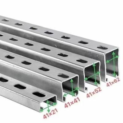 China Organized Cable Management Steel Slotted Channel With Cable Trunking C Slotted Channel for sale