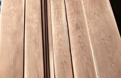 China Natural Cherry Wood Veneer 0.5m-3.6m Real Wood Veneer for Furniture Manufacturing for sale
