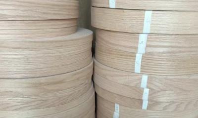 China Red Oak Veneer Edge Banding 8mm-300mm Width High Elasticity Wear Resistant for sale