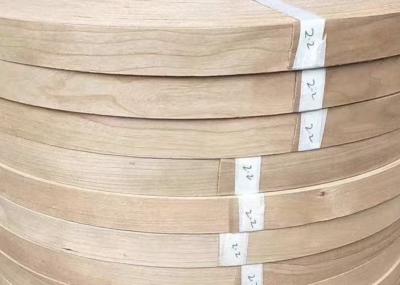 China Cherry Veneer Edge Banding 8mm-300mm Width 200m Length Moderate Glossiness Non-Woven Backing for sale