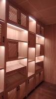 China Custom Solid Wood Cedar Cigar Room Cabinet 80-120 sq ft Constant Humidity for sale