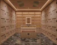 China Custom Solid Wood Cedar Cigar Room Cabinet 80-120 sq ft Constant Humidity for sale