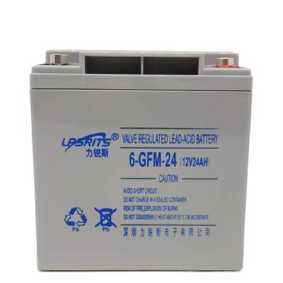 China UPS Lead Acid Batteries 6-GFM-24Ah 12V 24Ah Valve Sealed With ABS Shell for sale