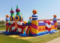 China Children Adults Polyvinyl Chloride bouncy castle theme park quadruple stitching for sale