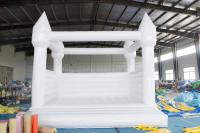 China PVC Tarpaulin Vinyl Inflatable Bounce House 15ft White Bounce For Wedding Outdoor for sale