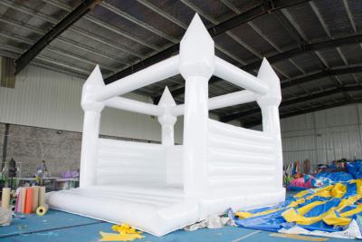 China 14 Feet White Bounce House For Wedding Party 4 Line Sewed for sale
