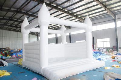 China PVC Tarpaulin Vinyl Inflatable Bounce House 15ft White Bounce For Wedding Outdoor for sale