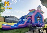 China Unisex 0.55mm PVC Commercial Bounce House With Slide Waterproof for sale
