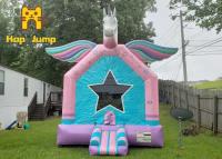China Indoor Outdoor 0.55mm PVC Unicorn Bouncy Castle With Slide for sale