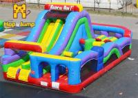 China Commercial Polyvinyl Chloride Giant Water Obstacle Course 4 Line Sewed for sale