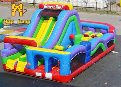China Commercial Polyvinyl Chloride Giant Water Obstacle Course 4 Line Sewed for sale