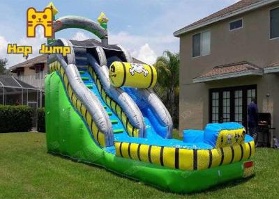 China Kids Backyard PVC Inflatable Water Slide 3x7m 4 Line Stitched Sewing for sale