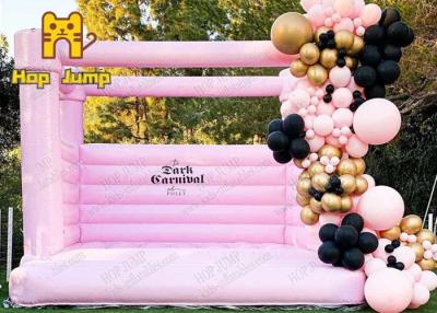 China Party Wedding Inflatable Bounce House 15x15 Pink Princess Bouncy Castle for sale