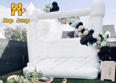 China Hop Jump 13ft White Bounce House For Wedding Flame Retardant for sale