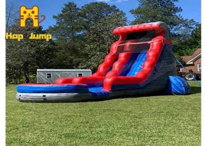 China 12 Meters PVC Tarpaulin Inflatable Water Slide With Pool ISO9001 for sale