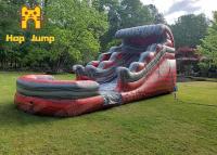 China Unisex Garden Inflatable Water Slide 16ft Water Slide With Pool for sale