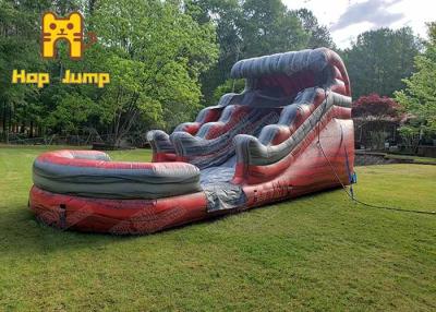 China Unisex Garden Inflatable Water Slide 16ft Water Slide With Pool for sale