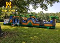 China 5 In 1 Moonwalk Inflatable Bouncer Combo Obstacle Slide Wet And Dry for sale