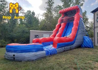 China Hop Jump 10M Adult Size Slip And Slide 4 Line Sewed Indoor Outdoor for sale
