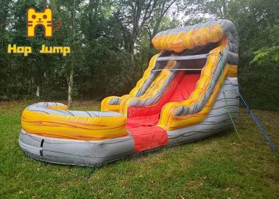 China Fun City Wet Dry Inflatable Slide 15Ft Bouncy Castle Slide Pool for sale
