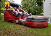 China 2000N/50mm Double Lane Inflatable Water Slide With Pool For Kids for sale