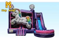 China Unisex 0.55mm PVC Commercial Bounce House With Slide Waterproof for sale