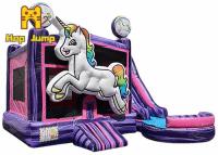 China Wet Dry 14ft 15ft Unicorn Combo Bounce House With Ball Pit for sale