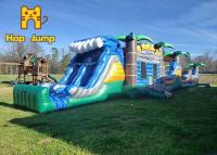 China Super Longest Inflatable Bouncer Combo Palm Tree Happy For Kids for sale