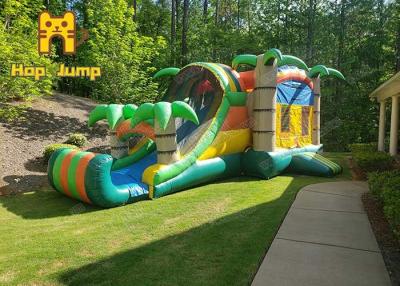 China Outdoor Wet Dry Slip And Slide Bouncy Castle Quadruple Stitching for sale