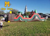 China Quadruple Stitching Inflatable Obstacle Course 2000N/50mm Water Obstacle Course for sale