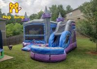 China Purple Marble Inflatable Bouncer Combo Bouncy Castle Sports Park for sale