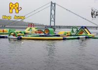 China 0.9mm PVC Inflatable Water Park Floating Water Slide For Lake for sale