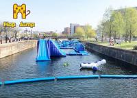 China GSKJ floating slide Inflatable Water Park Equipment Triple Stitch for sale