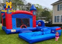 China Uv Protective 0.55mm PVC Kids Inflatable Bounce House With Pool for sale