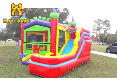 China Inflatable Bouncer Combo Red Color Bounce House With Roof Customized Size for sale