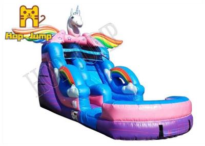 China 18oz Kids Unicorn Dry Inflatable Water Slide Waterproof Eco Friendly for sale