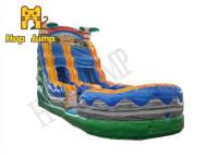 China Tropical Palm Tree Inflatable Water Slide Outdoor Blow Up Water Slide for sale